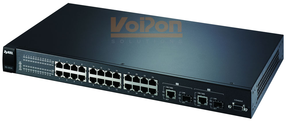 ZyXEL ES-2024 24 Port 10/100 Ethernet Switch with 2 Gigabit Ports & SNMP