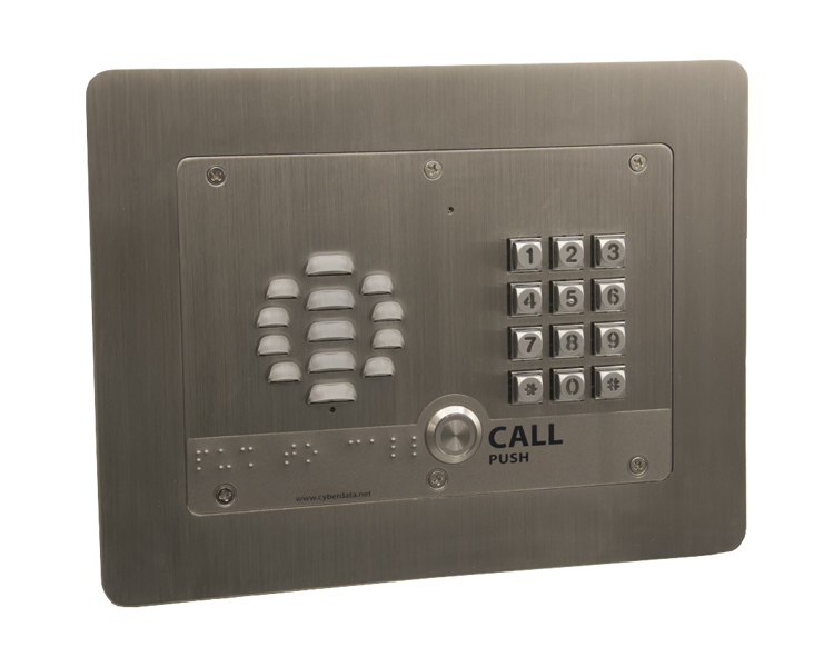 CyberData SIP-enabled H.264 Video Outdoor Intercom with Keypad (011414)