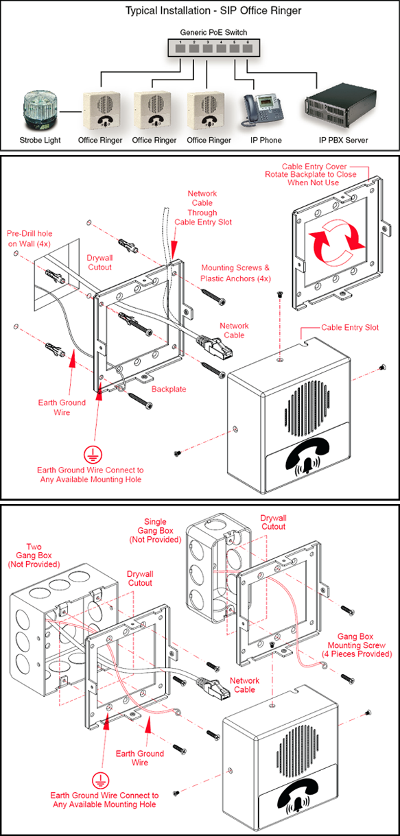 CyberData SIP Office Ringer (011149)