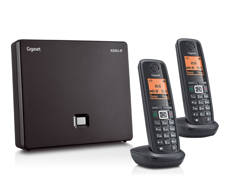 Gigaset N300AIP DECT Base Station & R410H PRO DECT Two Handset Bundle