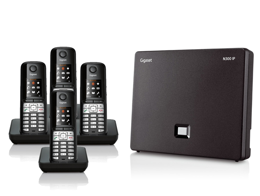 Gigaset N300IP DECT Base Station & Gigaset S510H PRO DECT Phone Four ...
